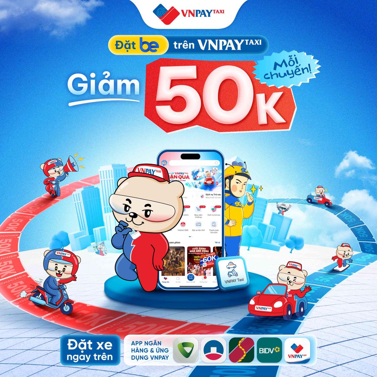 Gọi Taxi Online trên ứng dụng ngân hàng và VNPAY App